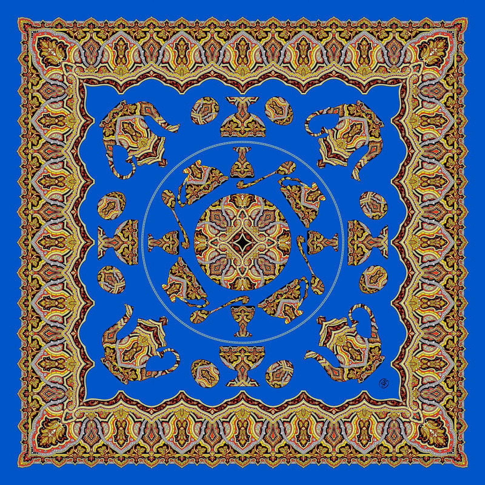 Noble Heritage Silk Shawl 6x36 inch Dark blue Traditions of Faberge ...