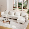 Noble House 157.5" Modular Sectional Sofa with Ottoman, Luxury Cloud ...