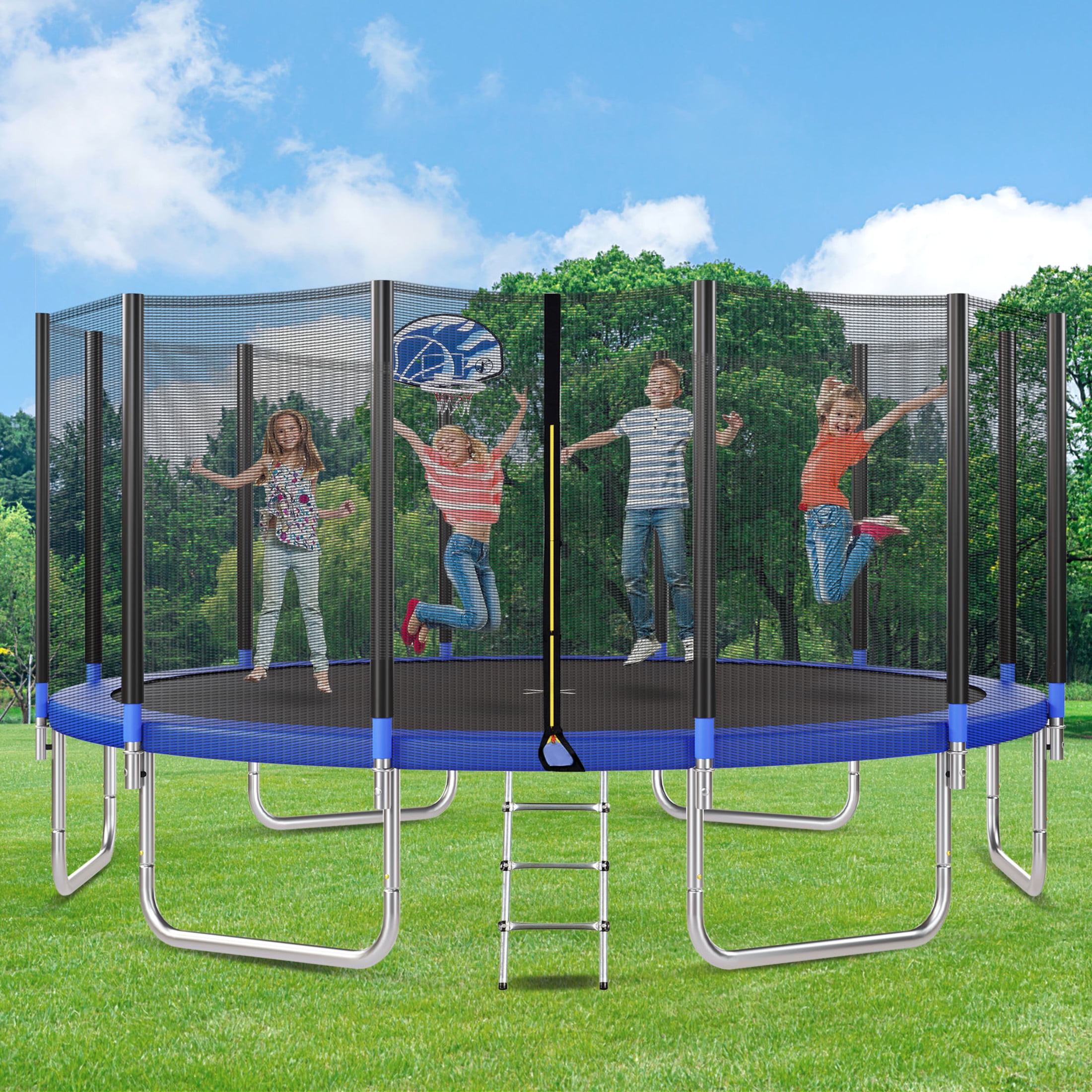 Noble House 16FT Outdoor Trampoline for Kids with Safety Net ...