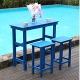 Noble House 3-Piece Outdoor Bistro Set, High-Top Bar Table and Backless ...