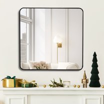 Noble House 30"x36" Rectangular Metal Wall Mirror, Vanity Mirror for ...
