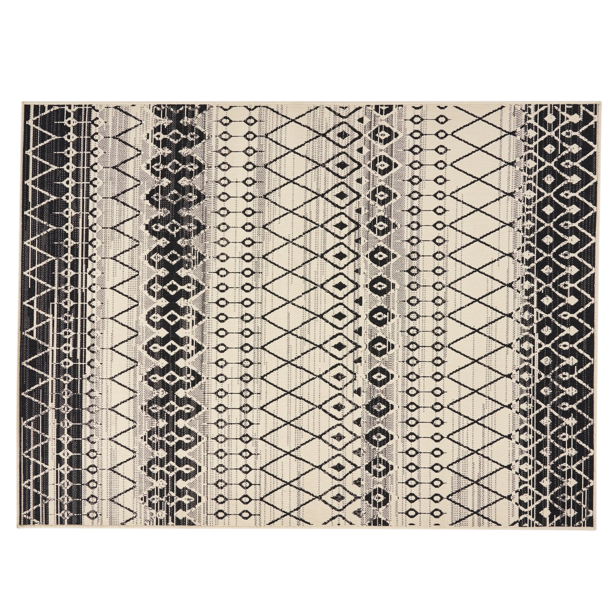 Noble House 5' x 7' Black and Ivory Outdoor Rug - Walmart.com