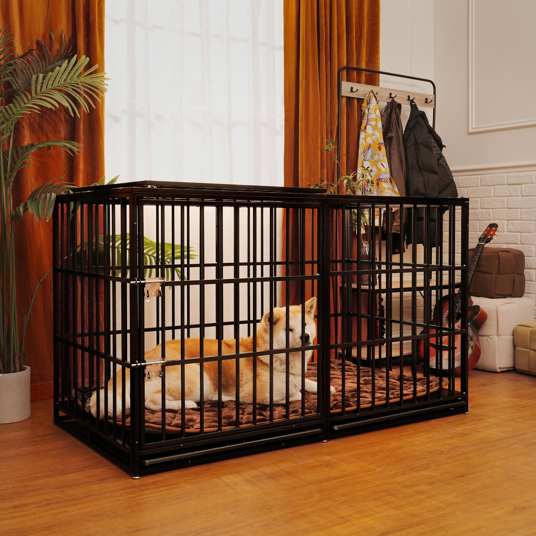 Noble House 61" Extra Large Heavy Duty Dog Crate, Strong Metal Dog ...