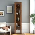 Noble House 70.9" Acrylic-Door Display Cabinet, LED Curio Bookcase, 5 ...