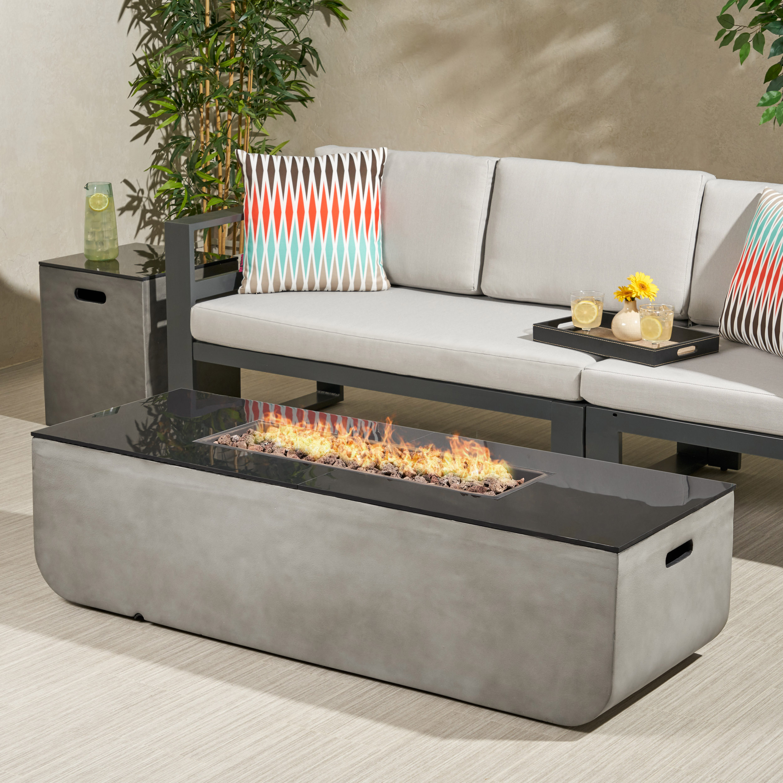 Noble House Fire Pits for Hotel Patio Furniture Ambiance - Walmart ...