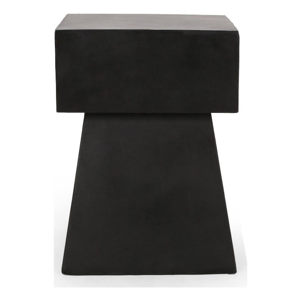 Noble House Aesop Outdoor Modern Side Table in Matte Black - Walmart.com