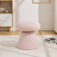 Noble House Arvion 360° Swivel Mushroom Ottoman, Round Teddy Vanity ...