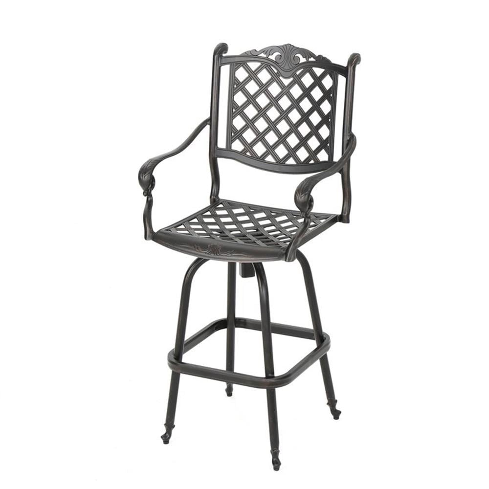 Noble House Avon Cast Aluminum Copper Outdoor Bar Stool - Walmart.com