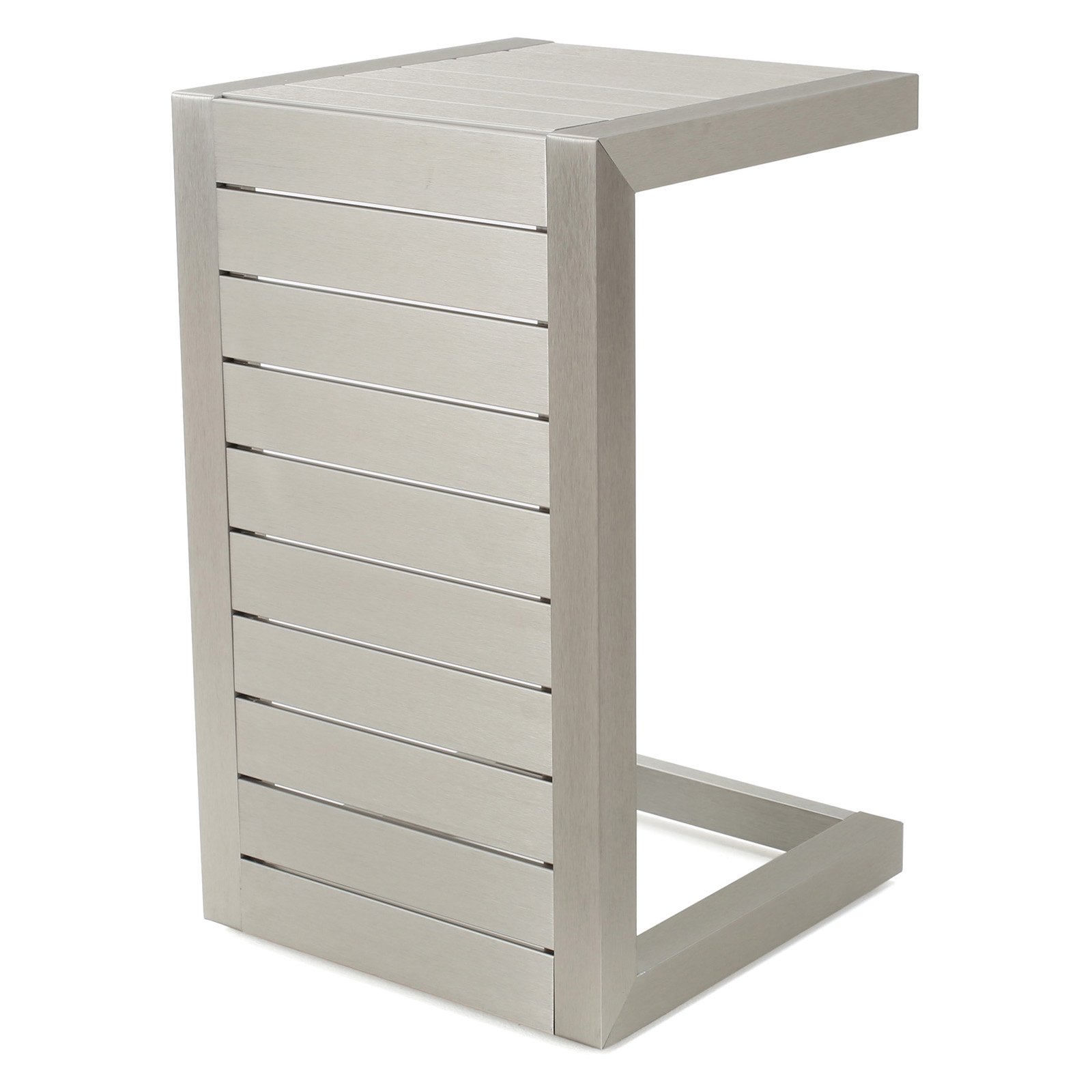 Noble House Lightweight C-Shaped Modern Patio Side Table, Aluminum ...