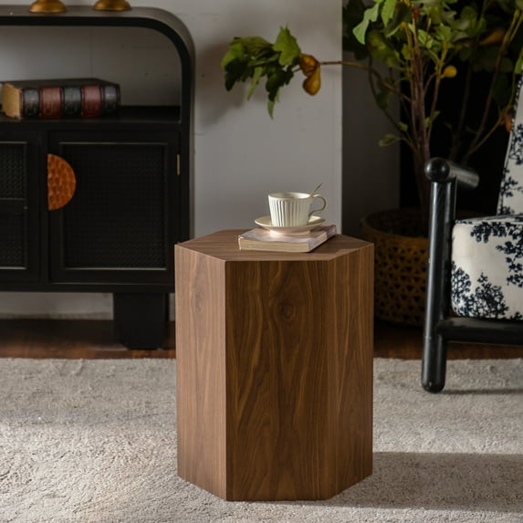Noble House Carmen Hexagon Wooden Coffee Table, Modern Nesting Side End ...