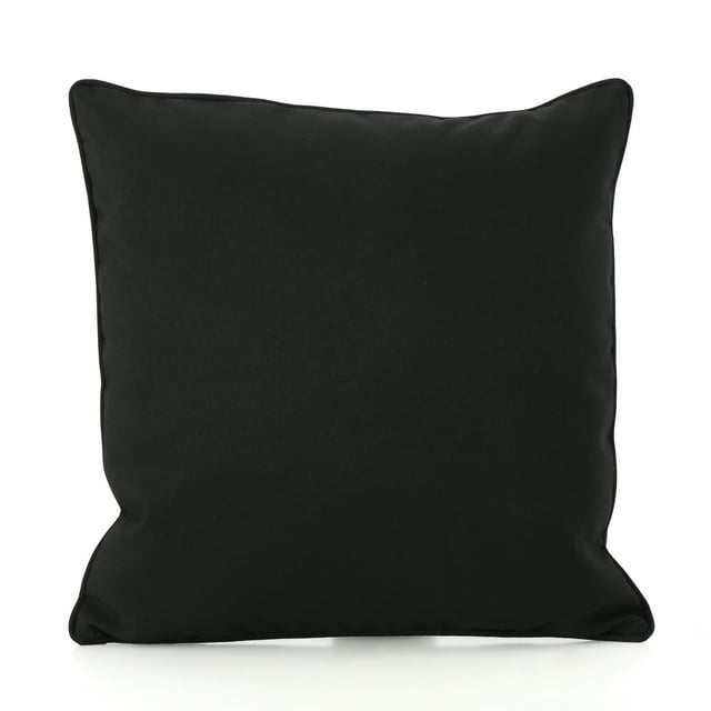 Noble House Coronado 18x18" Square Fabric Throw Pillow in Black - Walmart.com