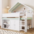 Noble House Devon Full Size Loft Bed, Playhouse Canopy Roof with ...