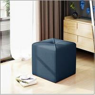 Noble House Fabric Square Ottoman,Navy Blue - Walmart.com