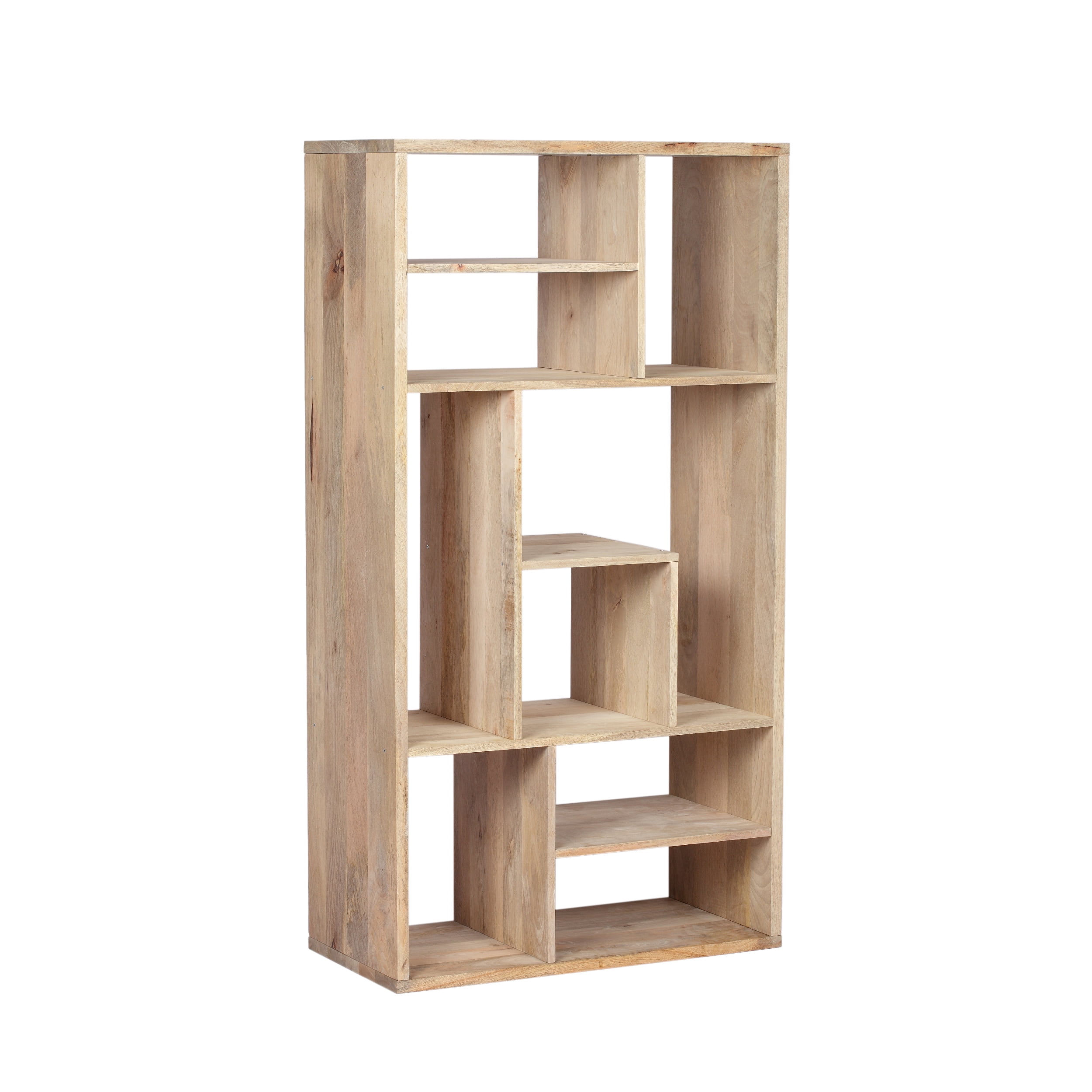 Noble House Gael Handcrafted Modern Mango Wood Bookshelf, Natural ...
