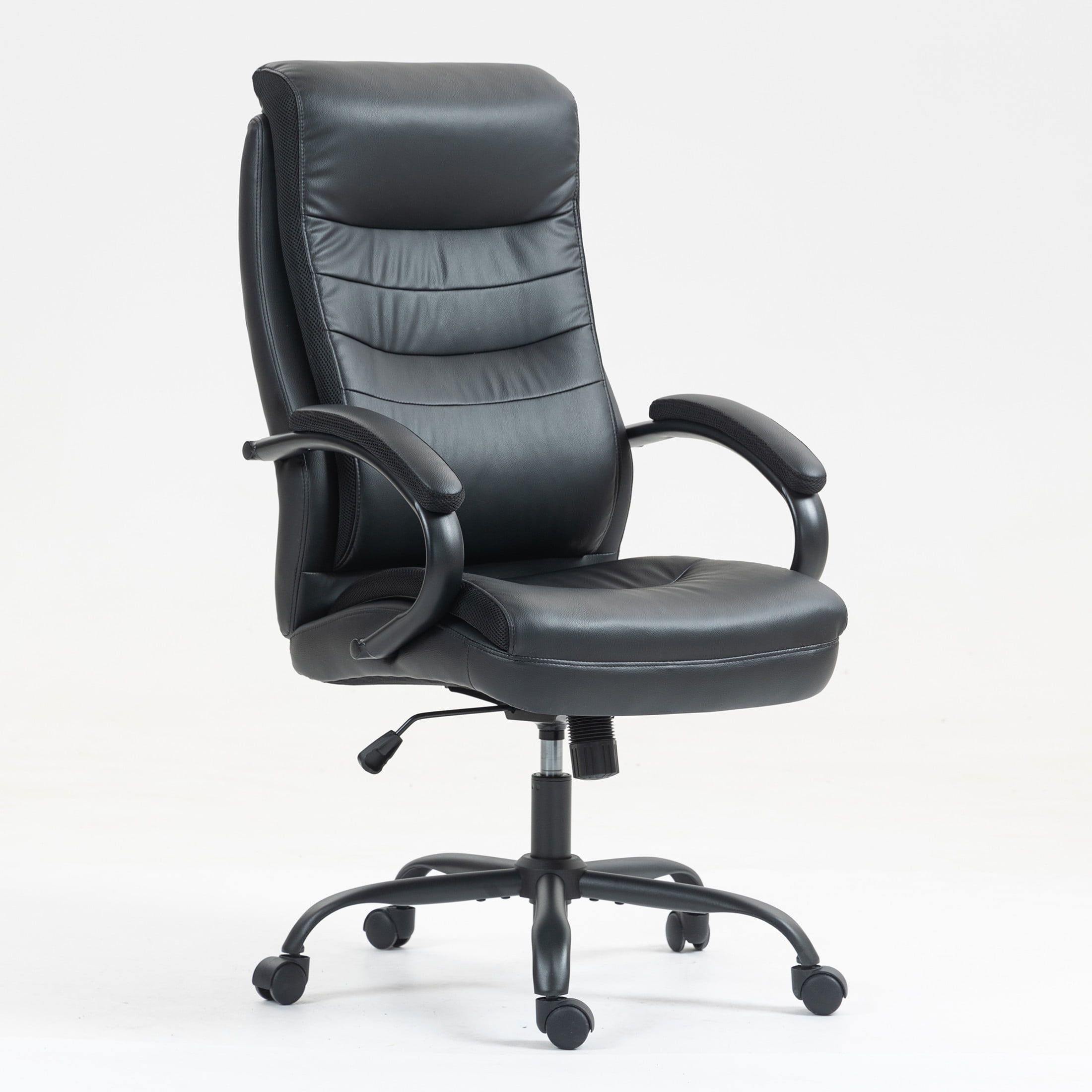 Noble House Geoff 44" High Back PU Office Chair, Ergonomic Adjustable ...