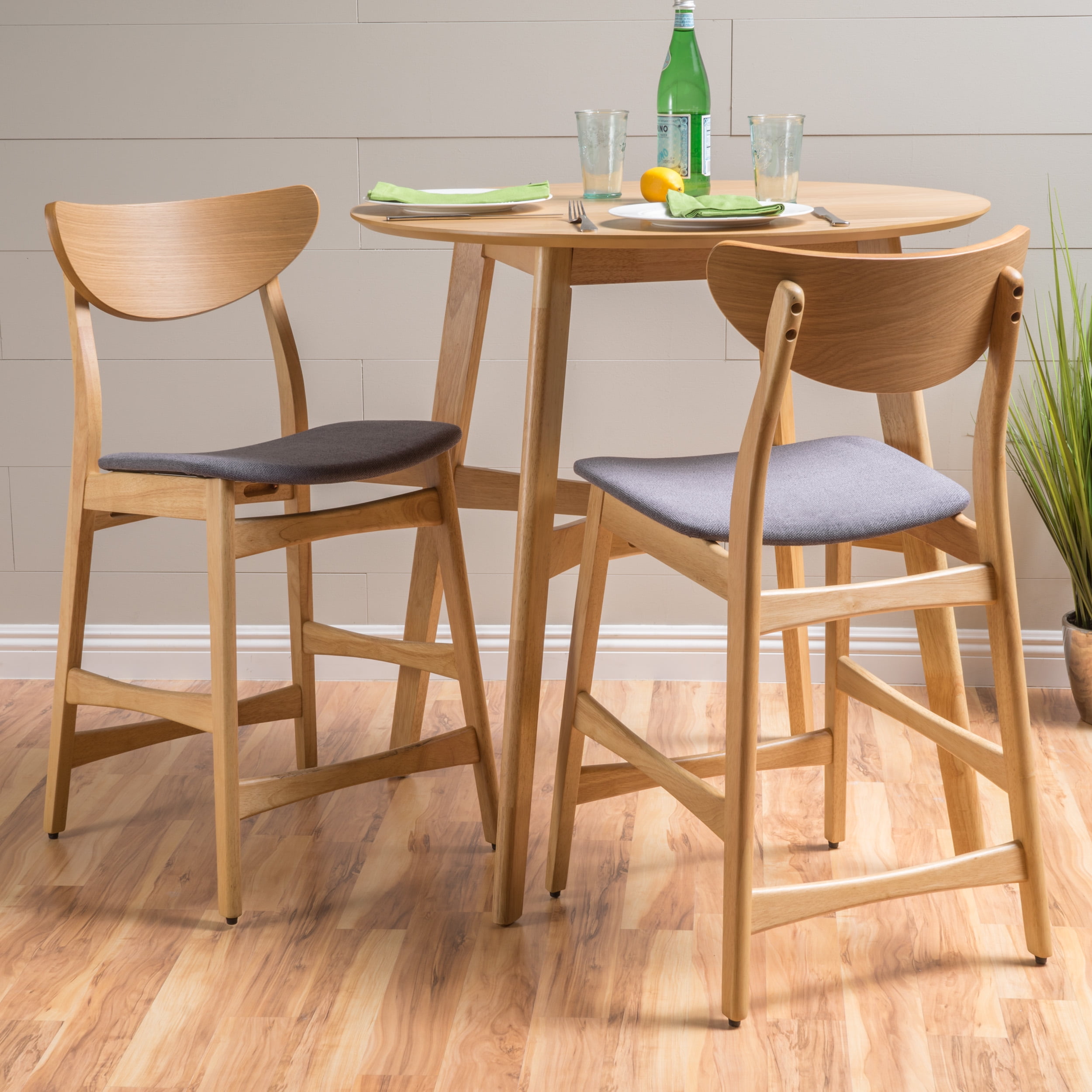 Free Shipping! Noble House Gillian Fabric Counter Chair, Set of 2, Dark ...