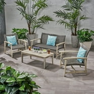Better Homes & Gardens Bellamy 5 Piece Outdoor Chat Set with Firepit - Walmart.com