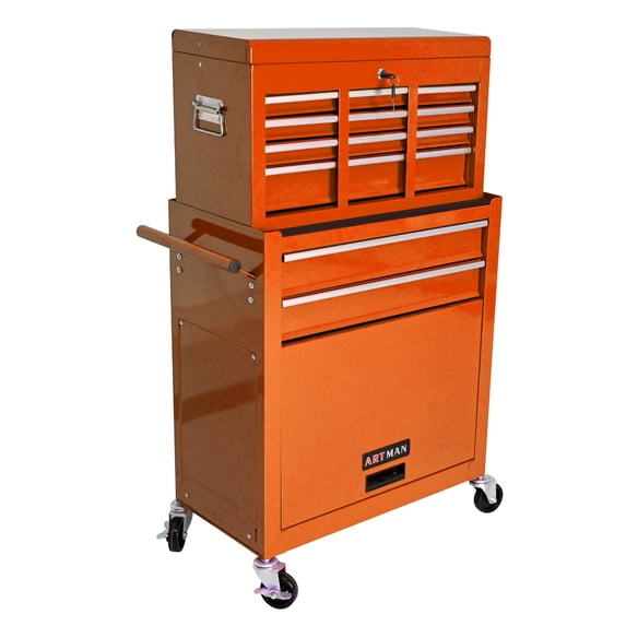 Noble House Heavy-Duty Rolling Tool Chest, 8-Drawer Steel Storage Box ...