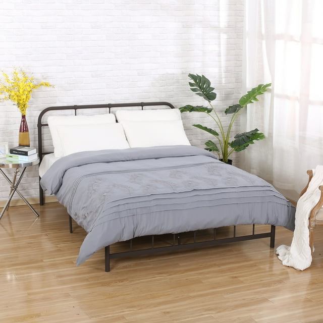 Noble House Isaiah Queen Duvet Cover, Gray - Walmart.com