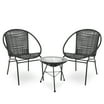 Mainstays Skyler Steel 3-Piece Wicker Rope Chat Set, Grey - Walmart.com