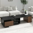 Noble House Kael 47.2" Extendable Coffee Table, Adjustable Length ...
