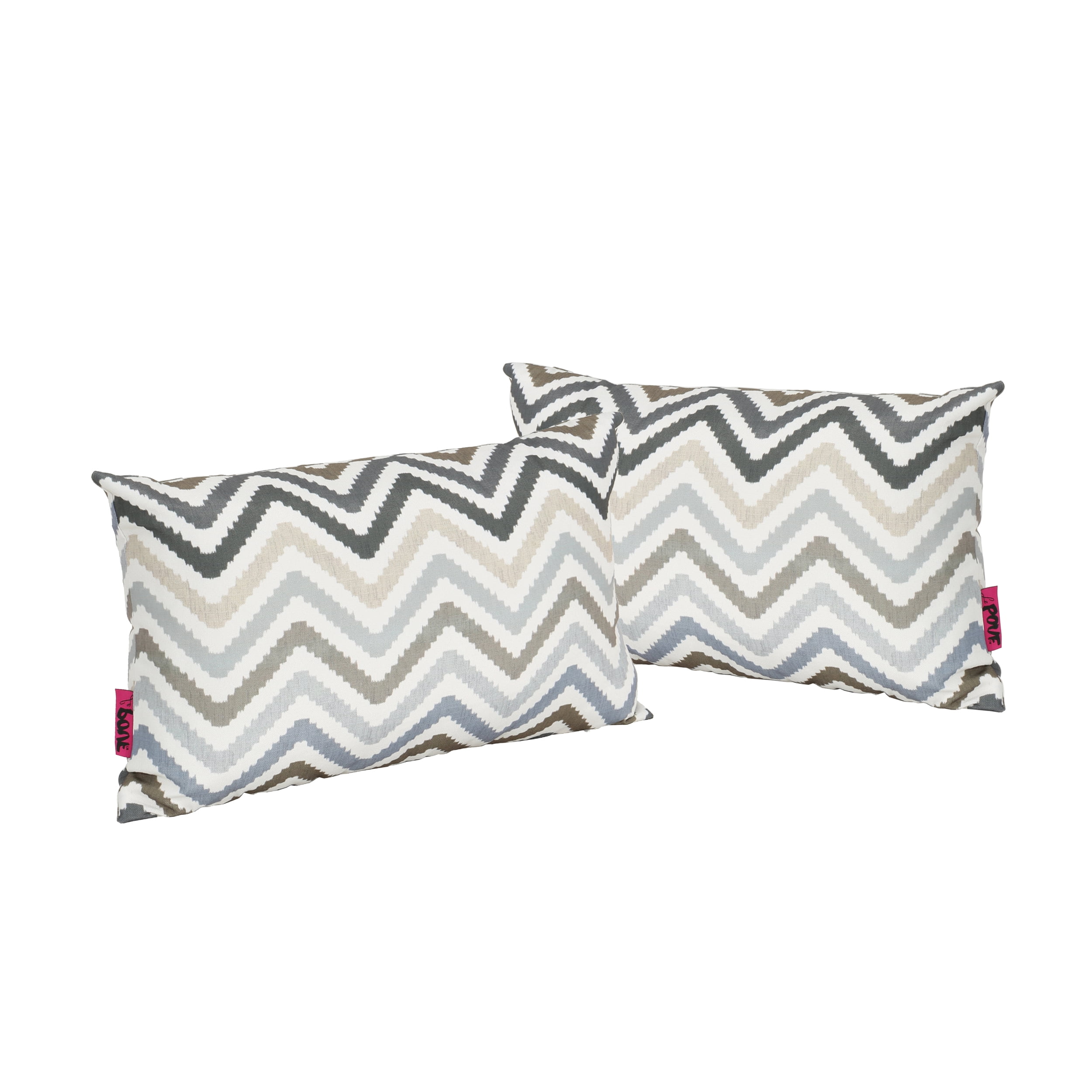 Noble House Kimpton 18.5x11.5" Fabric Outdoor Pillows in Multi-Color ...