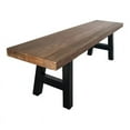 Noble House Lido Light Weight Concrete Outdoor Bench in Natural Oak ...