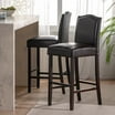 Noble House Linze Brown Bonded Leather Bar Stools (Set of 2) - Walmart.com