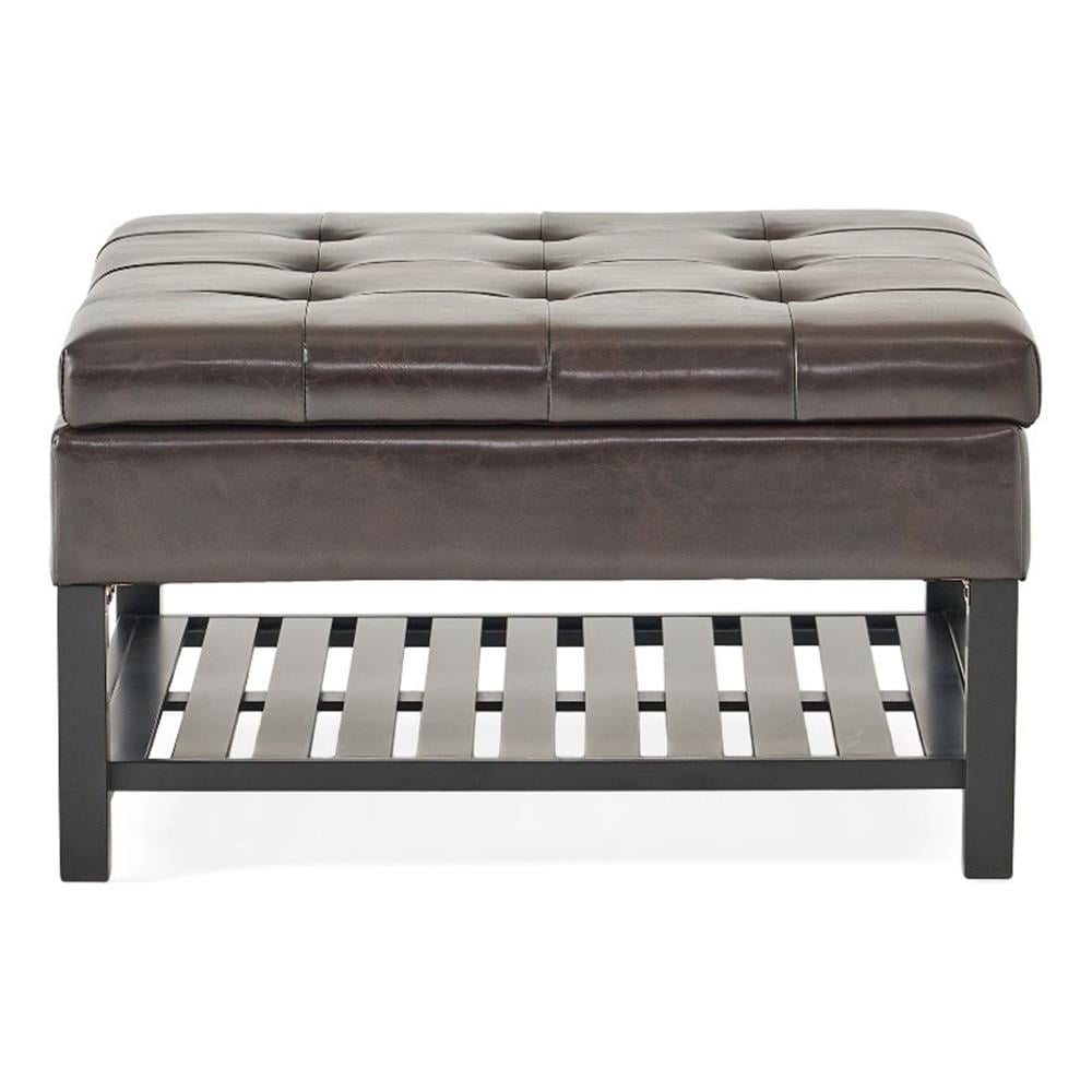 Noble House Miriam Ottoman With Storage and Bottom Rack - Walmart.com