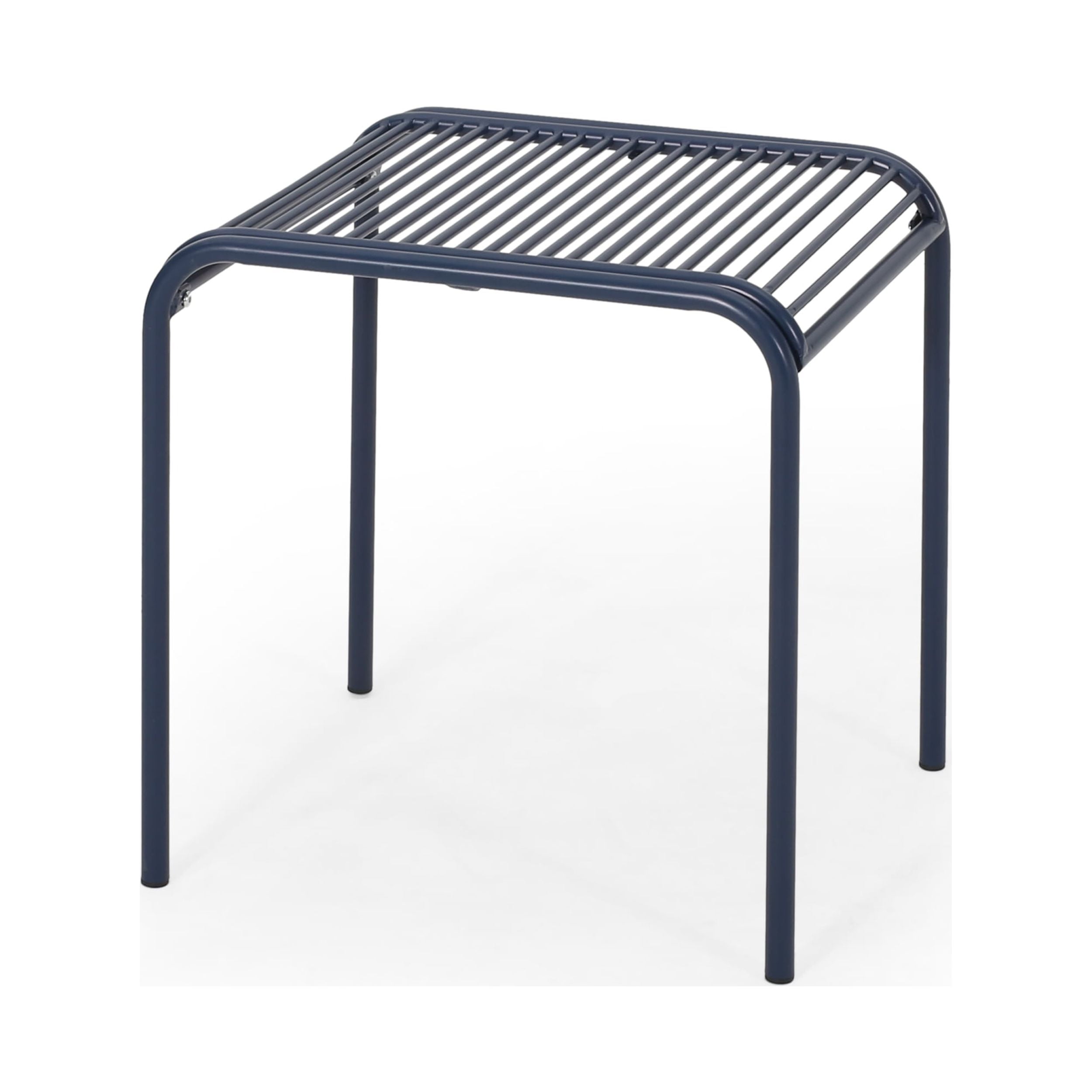 Noble House Misk Outdoor Modern Iron Side Table, Navy Blue - Walmart.com
