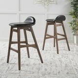 Noble House Morgan Modern Bar Stools - Wood Finish - Walmart.com