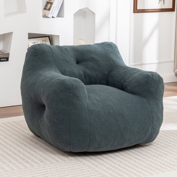 Noble House Nexo Plush Stuffed Memory Foam Bean Bag Sofa, Large Comfy ...