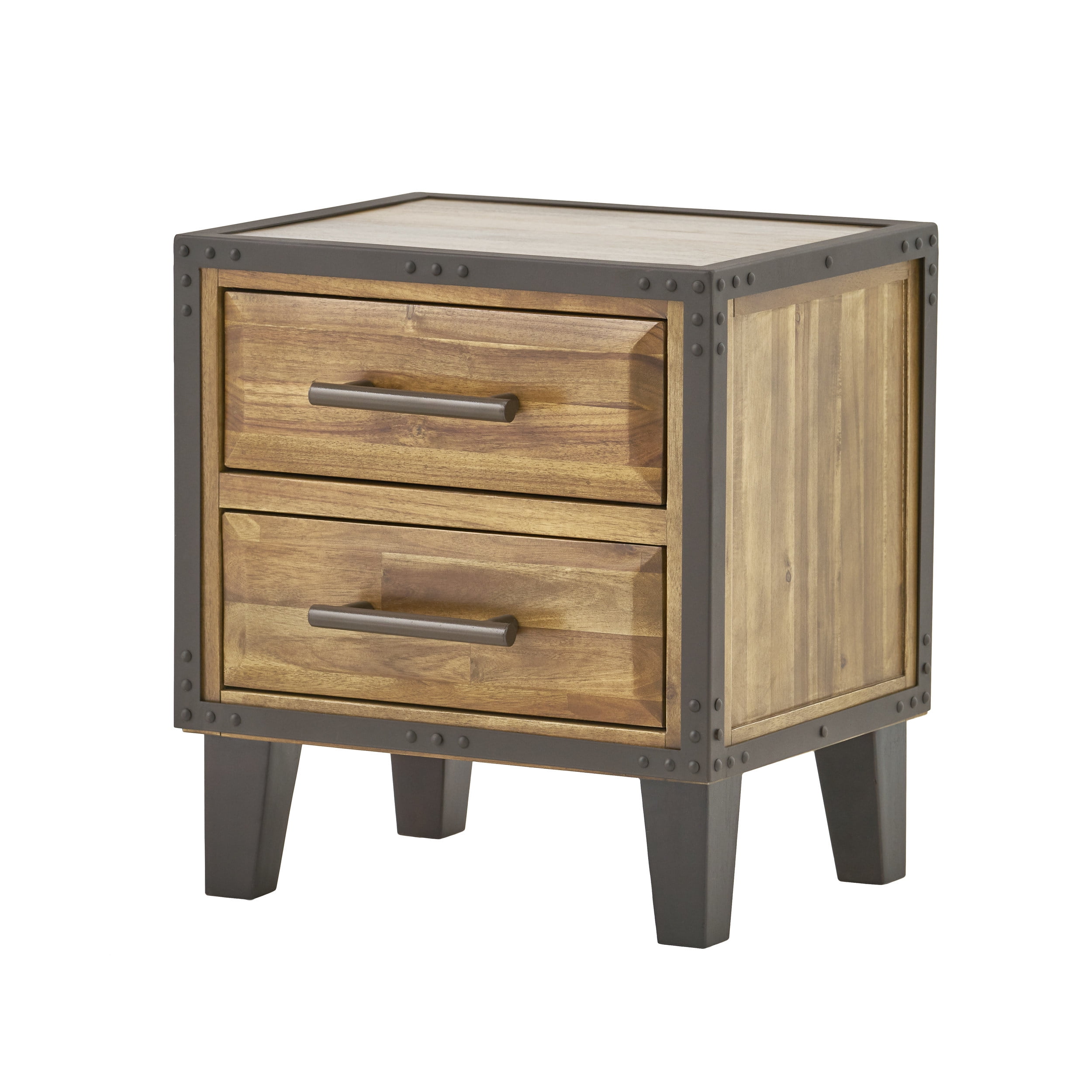 Noble House Nina Acacia Wood End Table with Drawer, Natural - Walmart.com