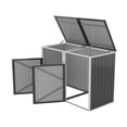 Noble House Outdoor Garbage Bin Shed for 2 Trash Cans, Lockable ...