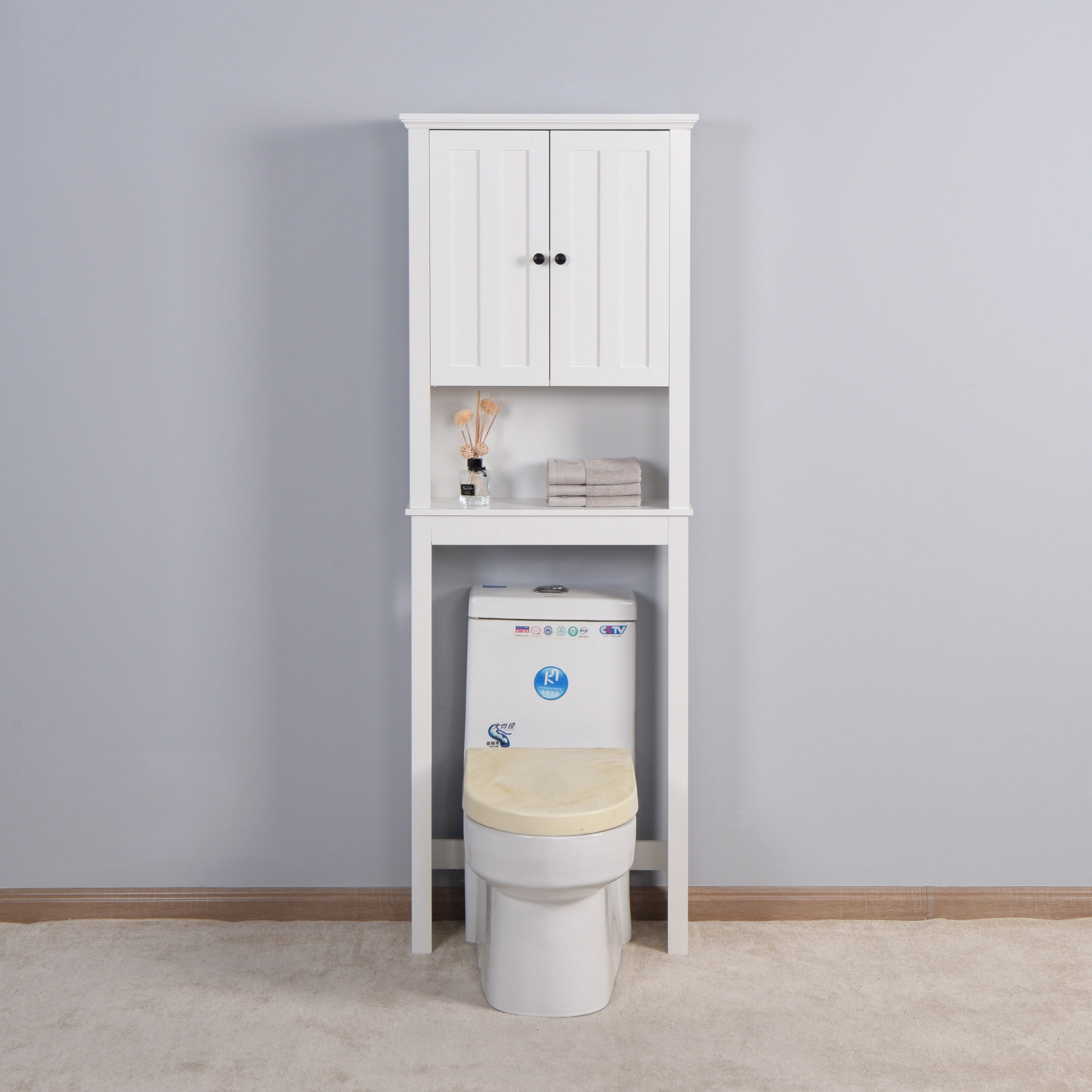Noble House Over-the-Toilet Storage Cabinet with Adjustable Shelf ...