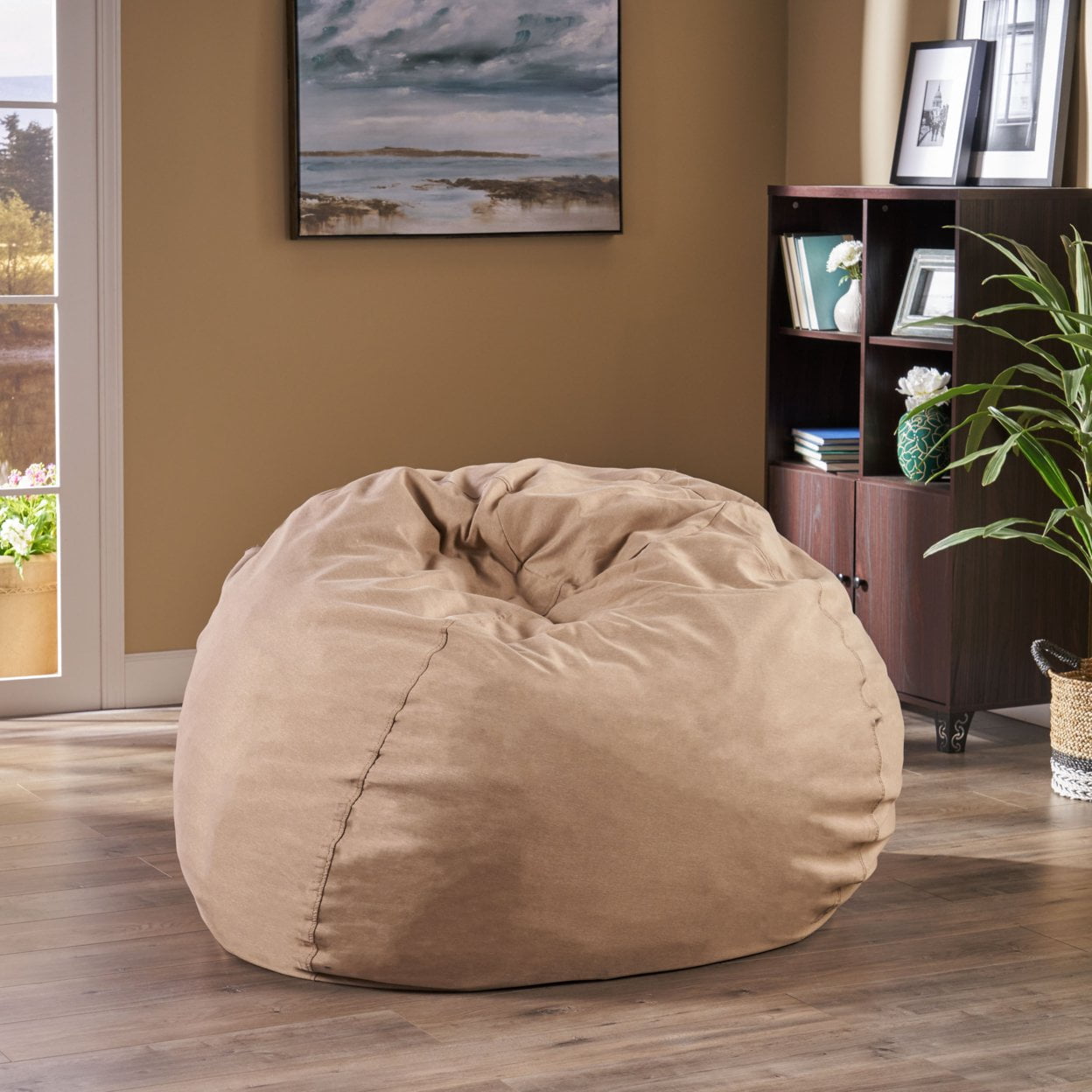 Noble House Poppy Fabric Bean Bag Chair Cover, Tuscany - Walmart.com