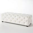 Noble House Roman Rectangular Velvet Ottoman, Ivory - Walmart.com