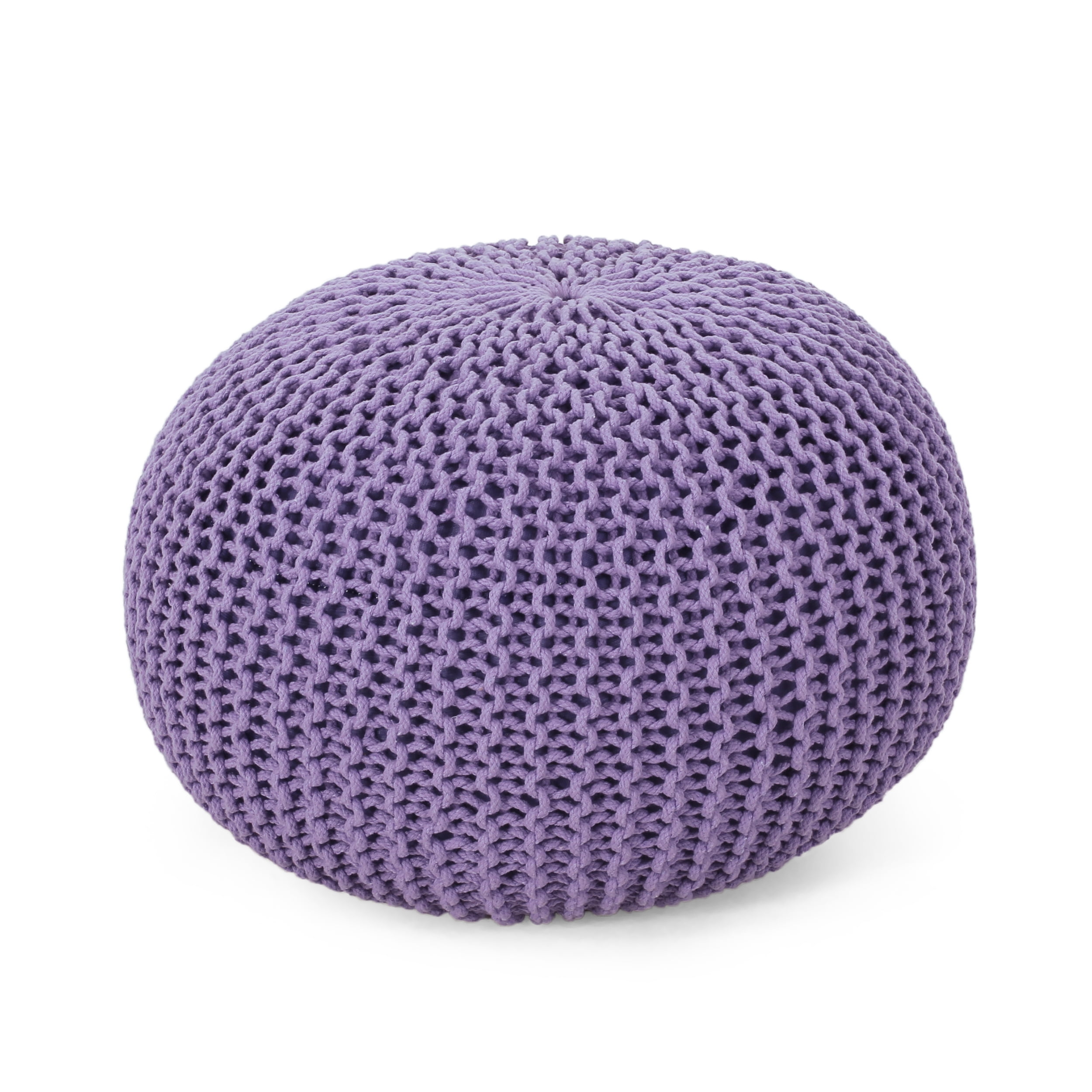 Noble House Round Texture Fabric Pouf, Purple - Walmart.com