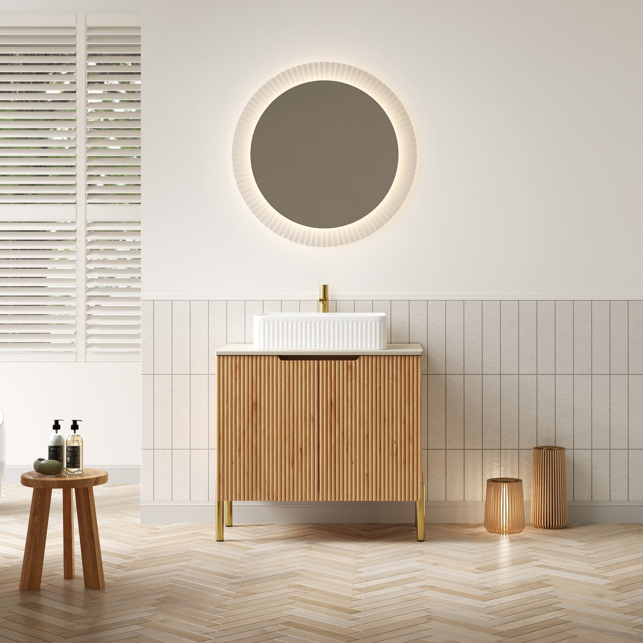 Noble House TURIO 30" Bathroom Vanity with Sintered Stone Countertop ...