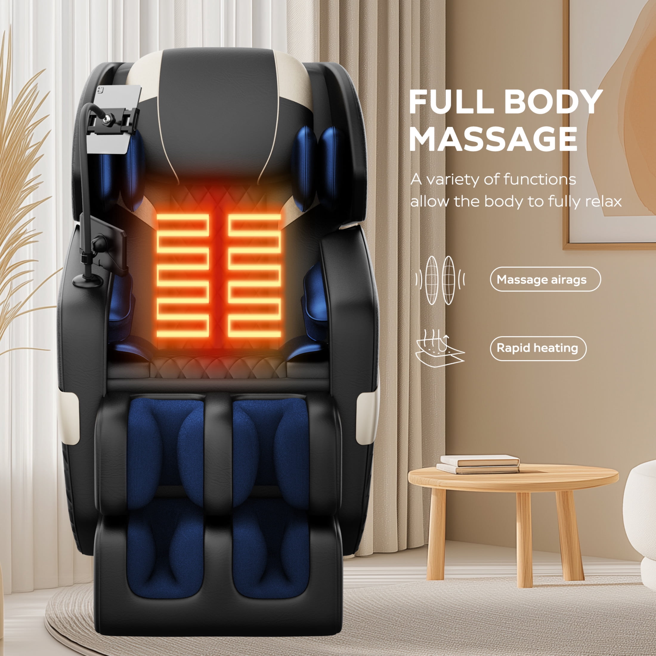 Noble House Vystan PU Leather Zero Gravity Power Reclining Massage ...