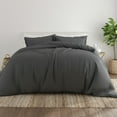 Noble Linens 2-Piece Gray Duvet Cover Set, Twin/Twin XL - Walmart.com