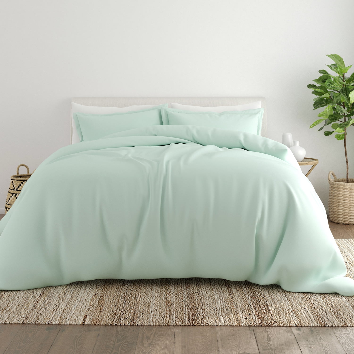 Noble Linens 2-Piece Mint Duvet Cover Set, Twin/Twin XL - Walmart.com