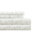 Noble Linens 4 Piece Pattern Microfiber Bed Sheets Set, Ivory Painted ...