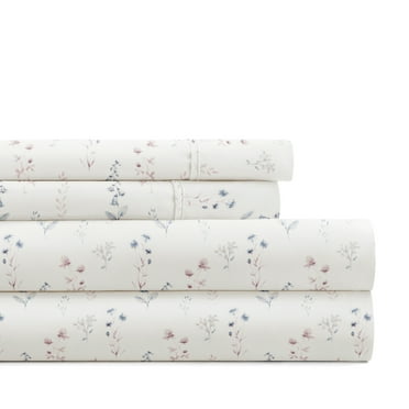 Noble Linens 4 Piece Pattern Microfiber Bed Sheets Set, Floral Bouquet ...
