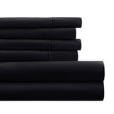 Noble Linens Black Microfiber King Bed Sheet Set - Walmart.com