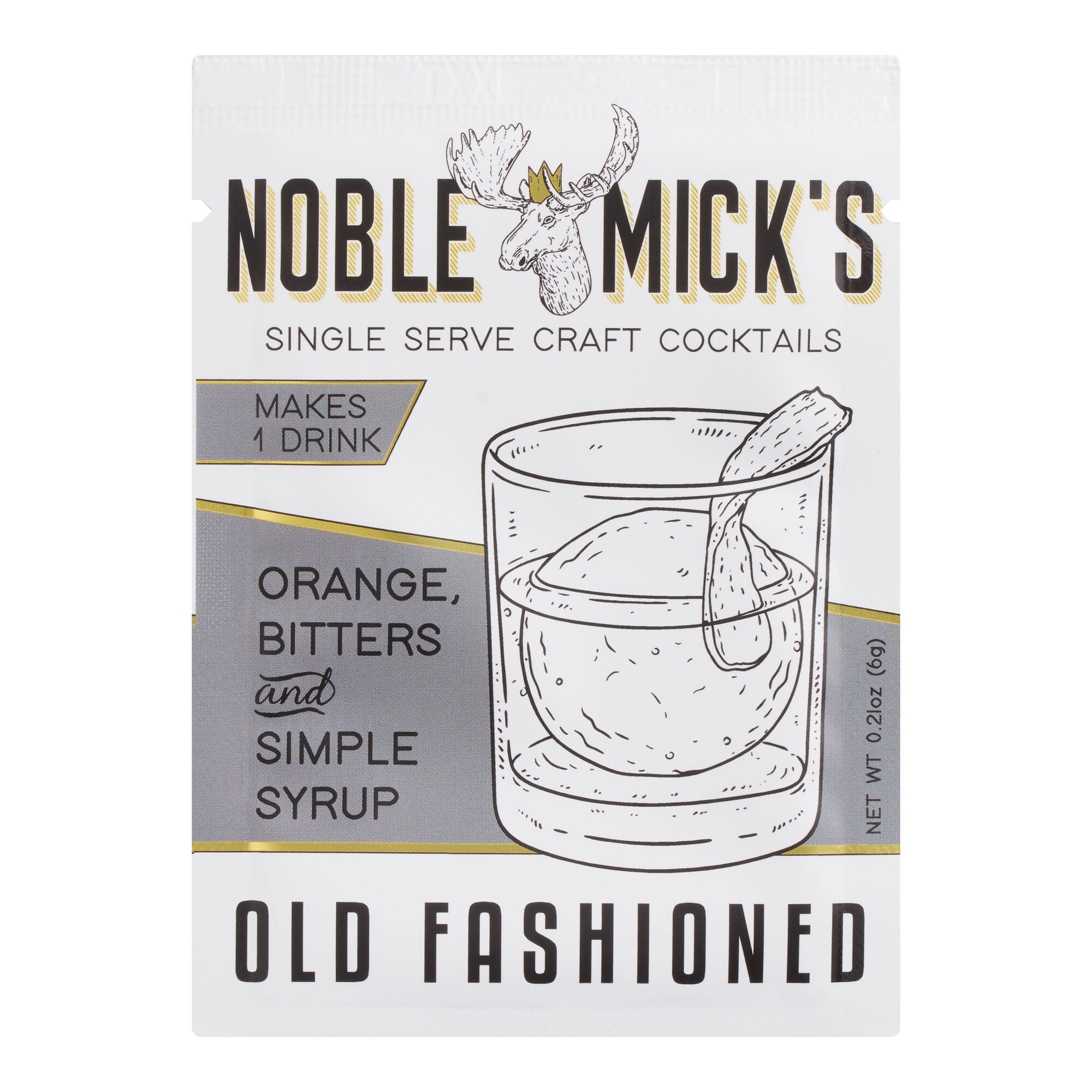 Noble Mick's Old Fashioned Single Serve Cocktail Mix .21 oz. Pack of 3 - Walmart.com