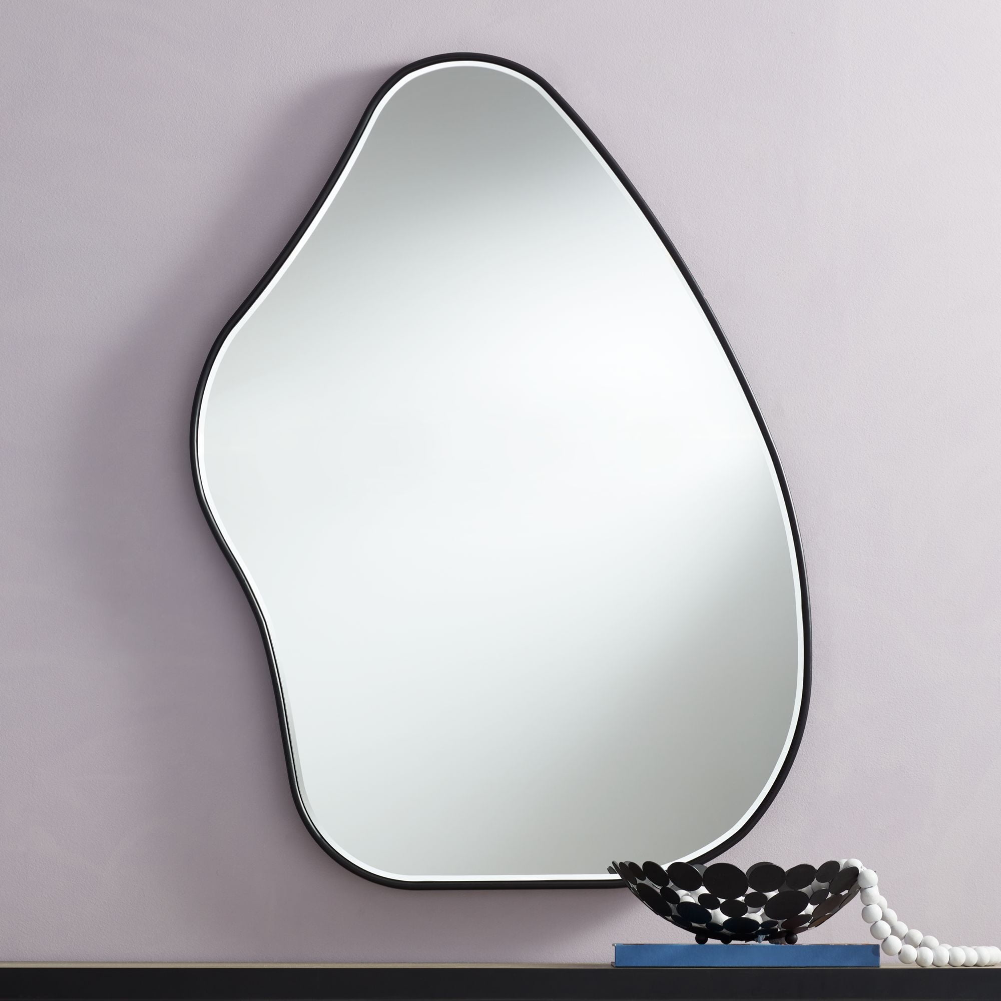 Noble Park Cavandish Rounded Curved Abstract Vanity Wall Mirror Modern ...