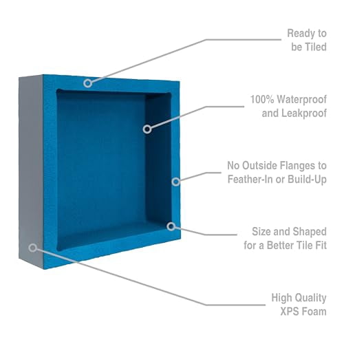 Noble Preformed 301 Square Shower Niche Modern Bathroom Storage ...