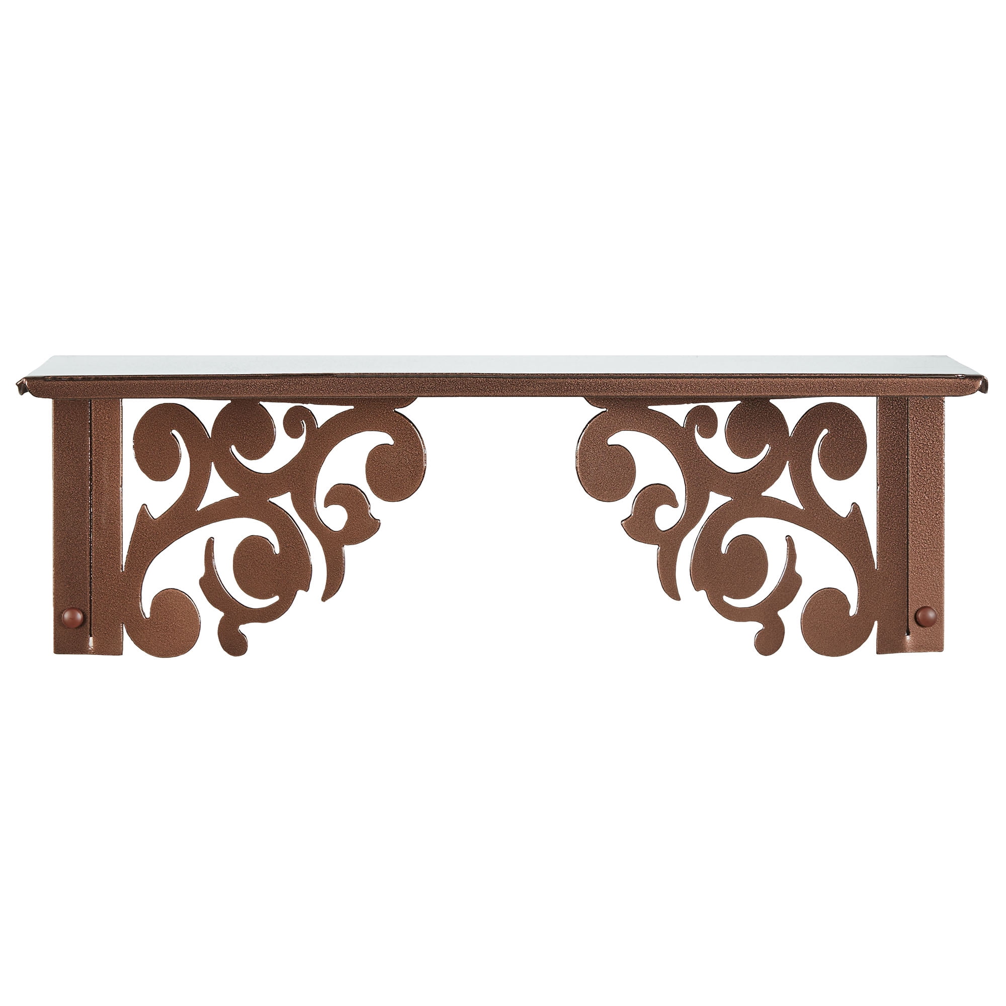 Noble Scrolls Indoor Outdoor Steel 24 Inch Wall Shelf by JasonW Studios ...