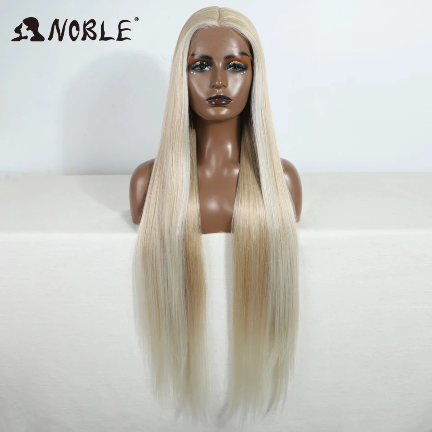 Noble Synthetic Lace Front Wigs For Women 38 Inch Straight Wig Lace Wig ...
